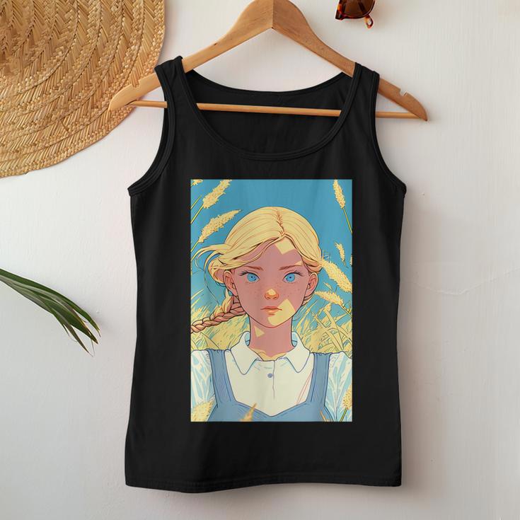 Cottagecore Girl Farmcore Aesthetic Tradwife Anime Waifu Women Tank Top ...