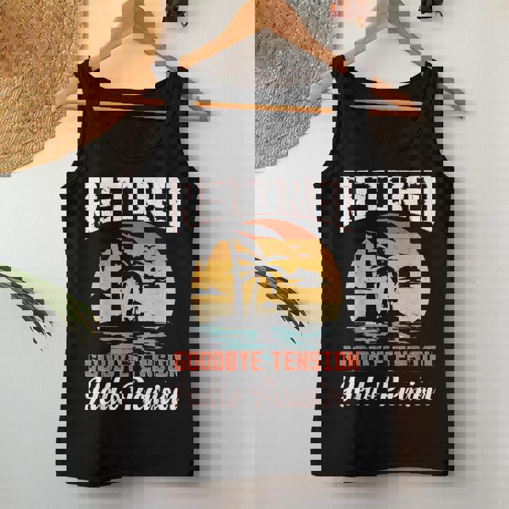 Retired 2024 Goodbye Tension Hello Pension Retirement Women Tank Top ...