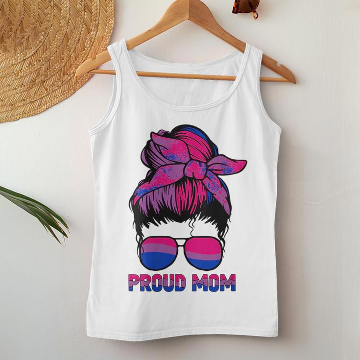 Proud Bisexual Mom Wife Support Bi Lgbt Pride Flag Women Tank Top | Mazezy