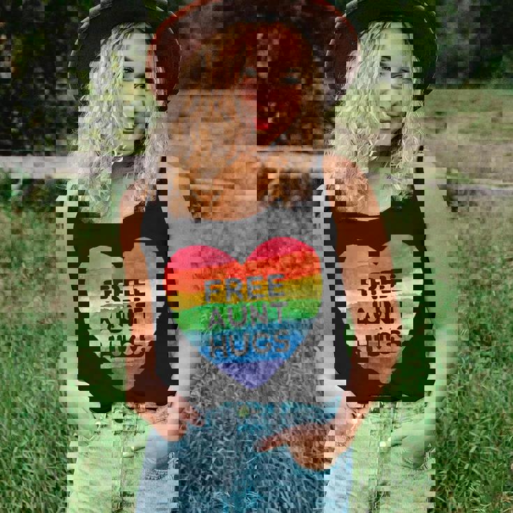 Free Aunt Hugs Lgbt Flag Pride Awareness Month Rainbow Pride Women Tank ...