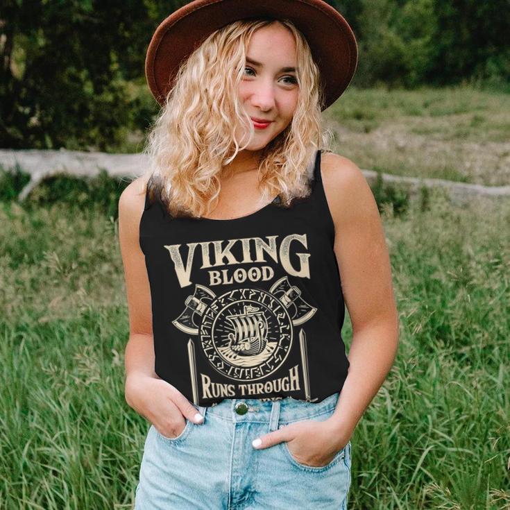 Viking Blood Runs Through My Veins Norse Mythology Women Tank Top ...