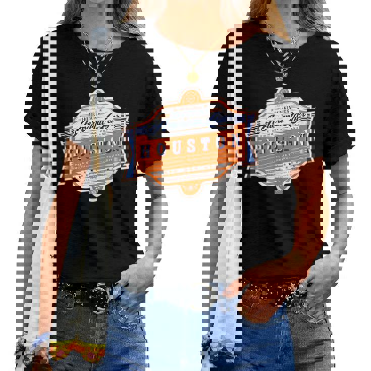 Classic Vintage Houston Beer Label - Houston Pride Women T-shirt ...