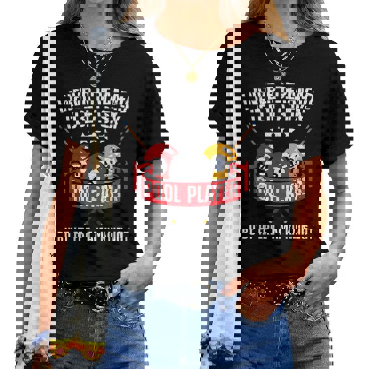 Cool Pool Player For Men Women Pool Billiards Player Women T-shirt | Mazezy