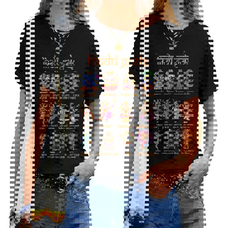 Hindu Gods Shiva Ganesha Hanuman Hinduism Goddess Kali Women T-shirt ...