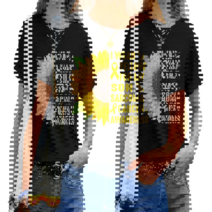 Ki Ribbon Sunflower Sarcoma Cancer Awareness Costume Son Women T-shirt ...