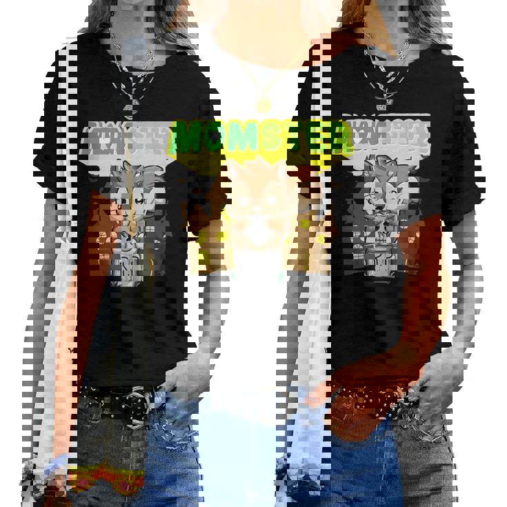 Momster Monster Mom Scary Halloween Mommy Creepy Costume Women T-shirt ...