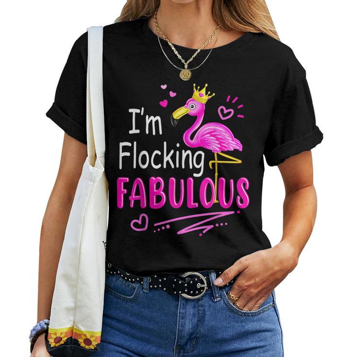 Pink Flamingo Flamazing Im Flocking Fabulous Woman Girl Women T-shirt ...