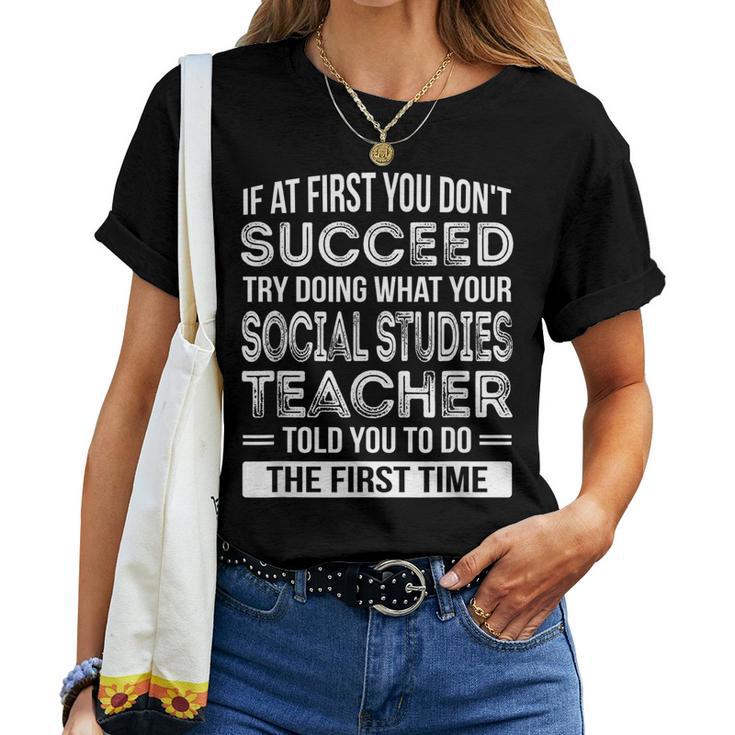 Social Studies Teacher Appreciation For Teacher Women T-shirt Crewneck ...
