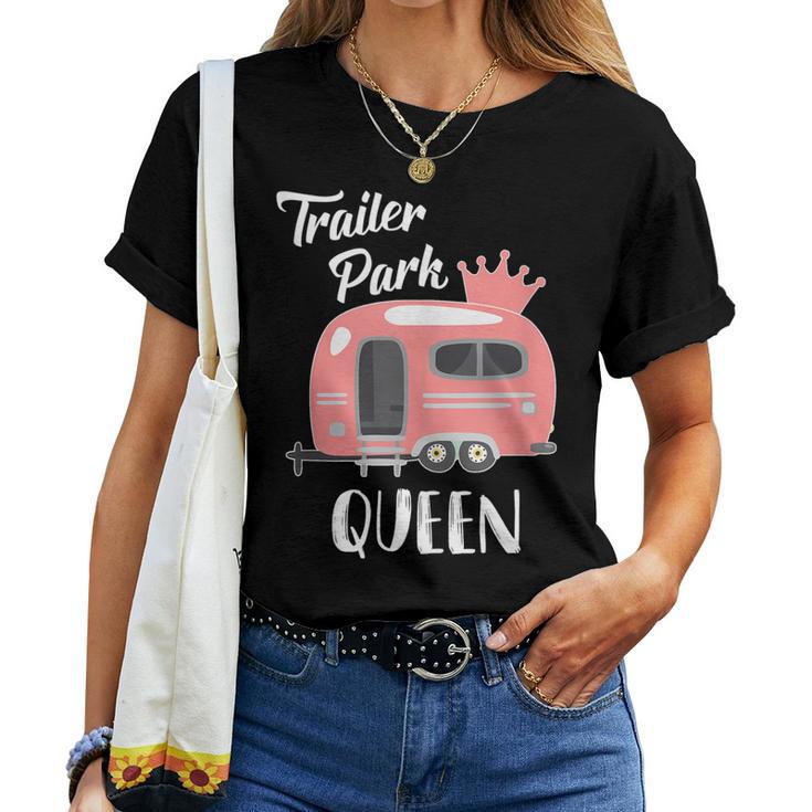 Trailer Park Queen Girl Rv Camping Women T-shirt | Mazezy