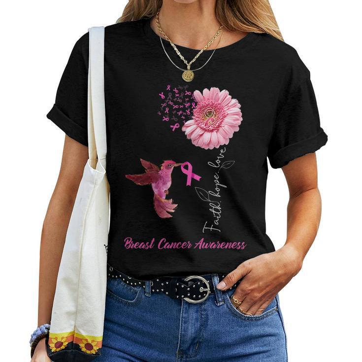 Tu Breast Cancer Awareness Costume Daisy Ribbon Hummingbird Women T ...