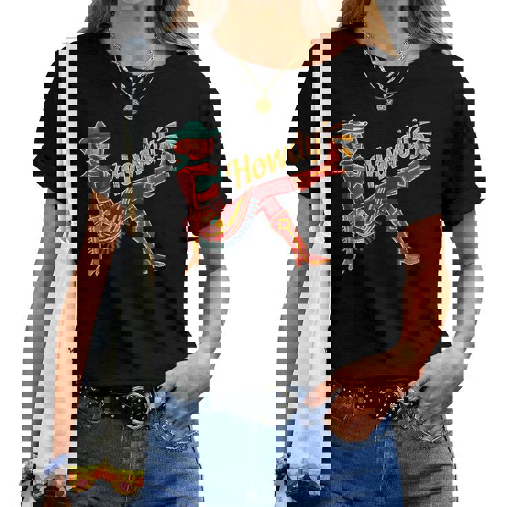 Western Country Southern Cowgirl Distressed Howdy Girl Women T-shirt ...