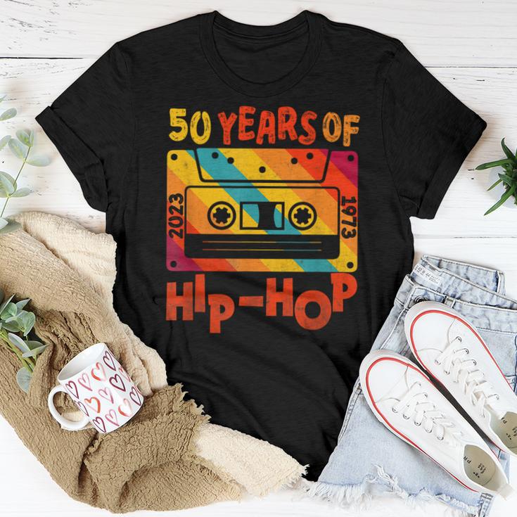 50Th Anniversary Of Hip Hop 50 Years Of Hip Hop Old Music Women T-shirt ...