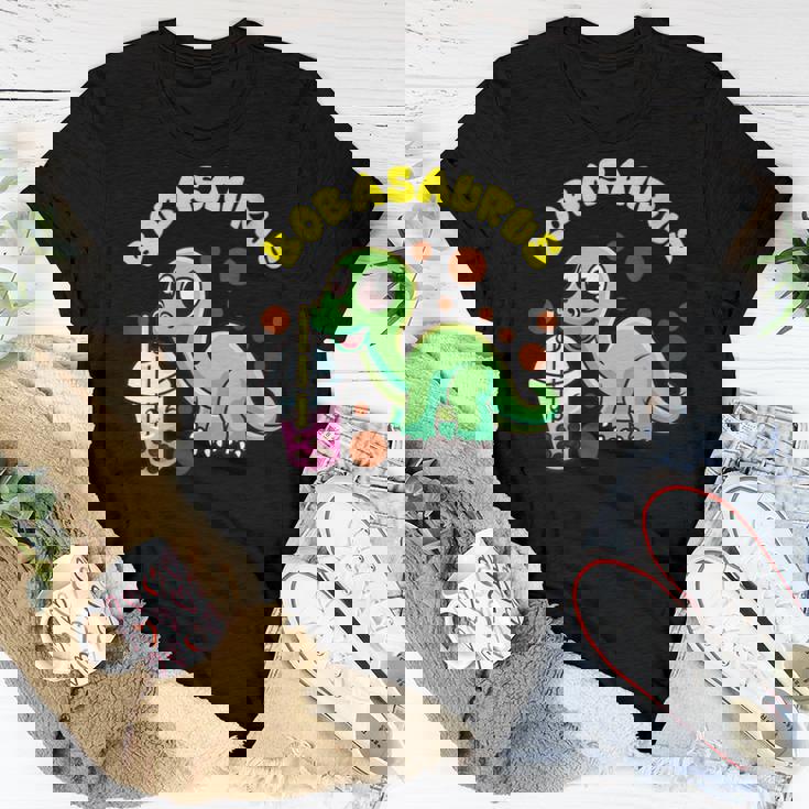 Bobasaurus Cute Bubble Tea Boba Dinosaur Milk Lover Dinosaur Women T ...