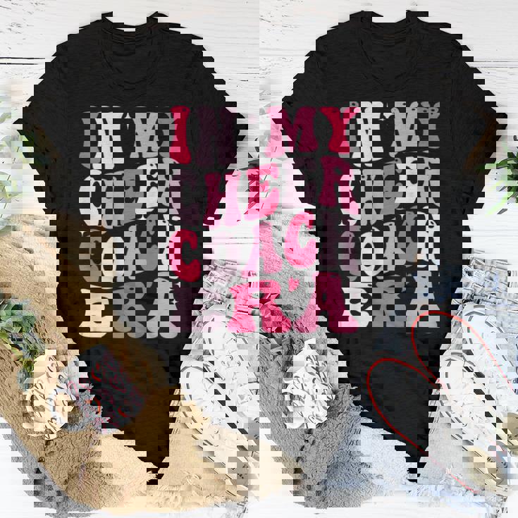 In My Cheer Coach Era Groovy On Back Women T-shirt | Mazezy