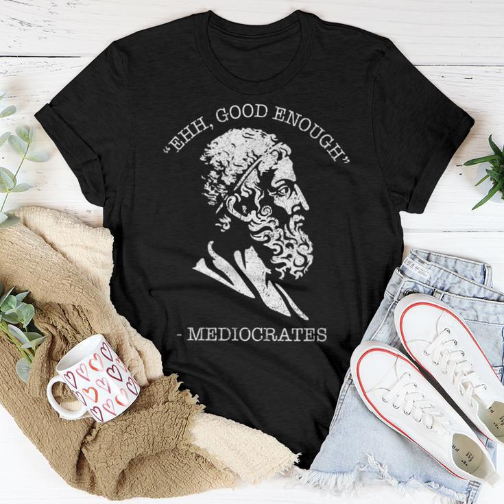 Philosopher Philosophy Quote Mediocrates Greek God Women T-shirt | Mazezy