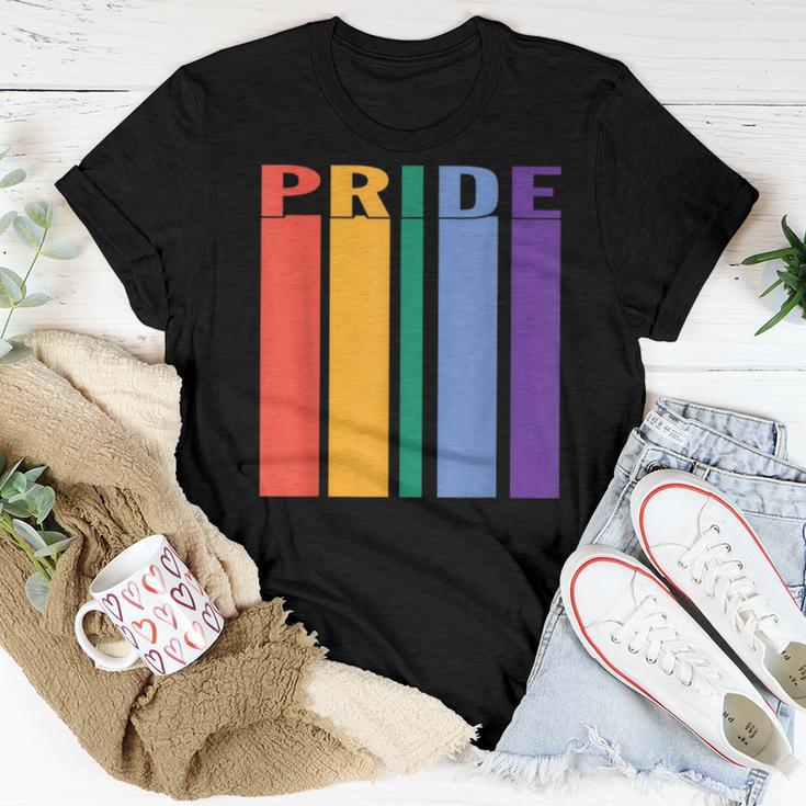 Pride Rainbow Flag Lgbt Rainbow Pride Women T-shirt | Mazezy
