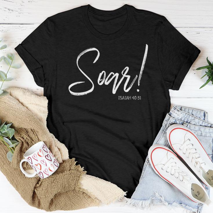 Soar On Wings Like Eagles Christian Isaiah Verse Women T-shirt | Mazezy
