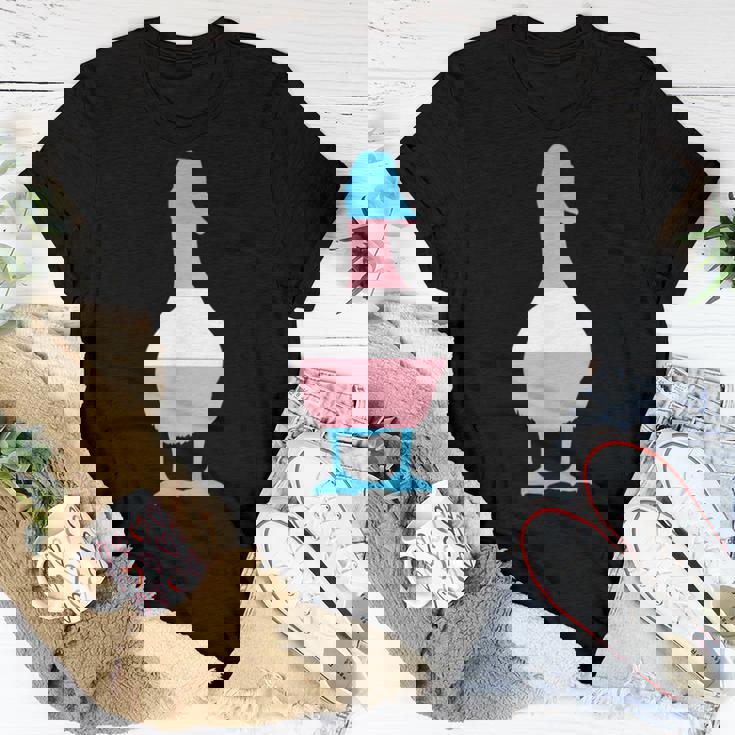 Transgender Flag Trans Pride Duck Lover Ftm Mtf Women T-shirt | Mazezy