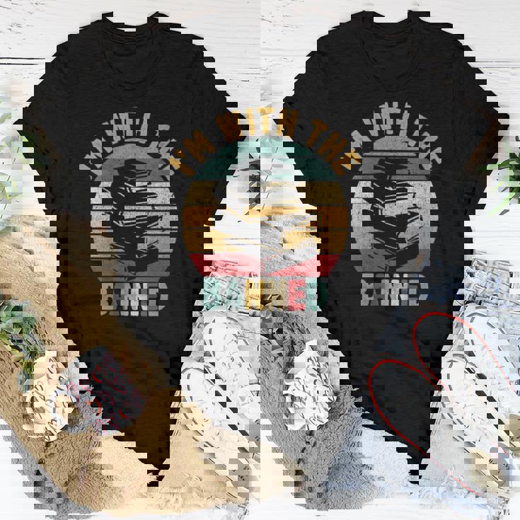 Vintage Im With The Banned Books I Read Banned Books Lovers Women T ...