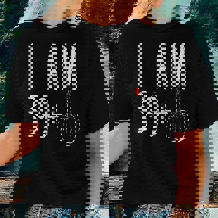 I Am 39 Plus 1 Middle Finger 40Th Birthday For Women Women T-shirt | Mazezy