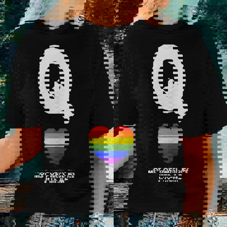 Gay Queen Lgbt-Q Rainbow Pride Flag Color Couple Matching Women T-shirt ...