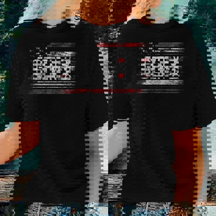Generation X Gen Xer Gen X American Flag Gen X Women T-shirt | Mazezy