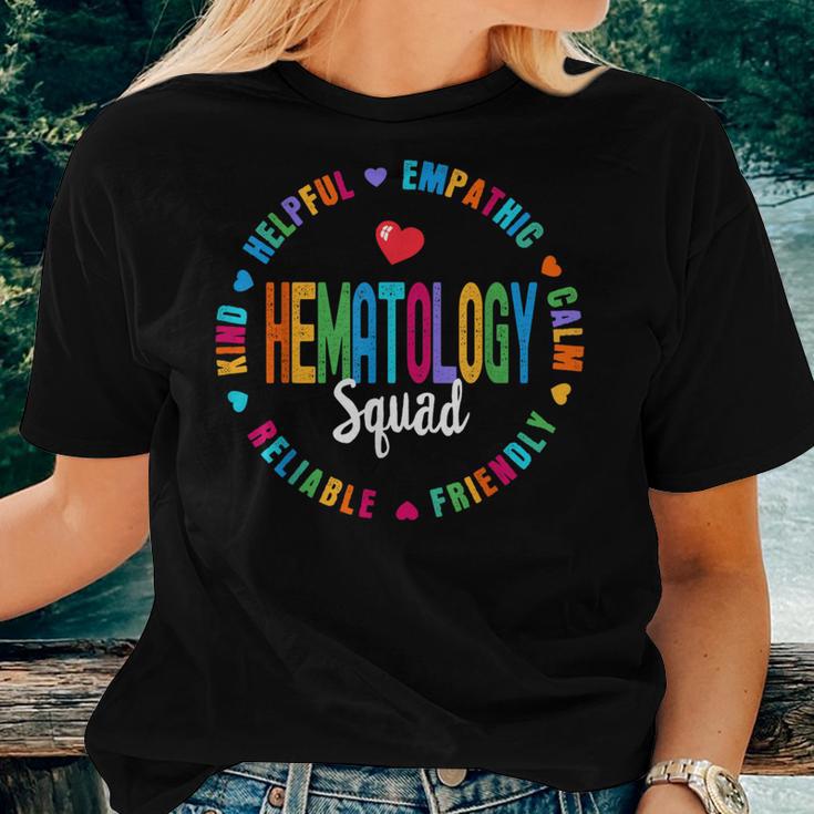Hematology Squad Nurse Appreciation Week Team Women T-shirt | Mazezy