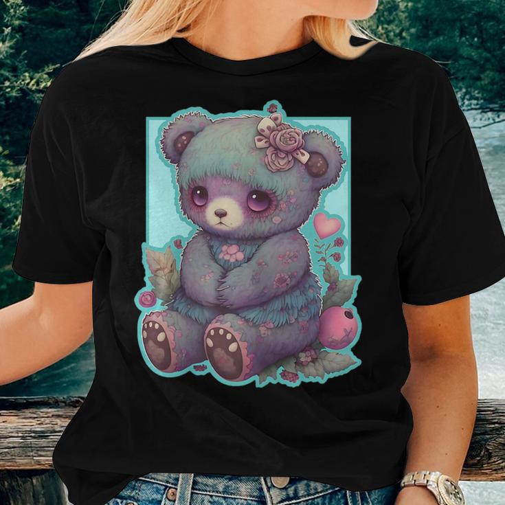 Kawaii Teddy Bear Cute Pastel Cottagecore Alt Aesthetic Women T-shirt ...