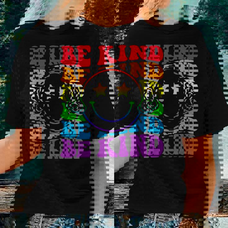 Be Kind Lgbt Pride Month Gay Right Smile Happy Face Women T-shirt | Mazezy