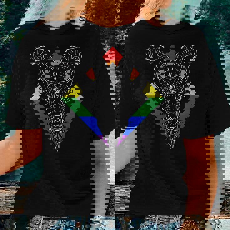 Lgbt-Q Goth Gay Pride Pride Gay Baphomet Gothic Men Women Women T-shirt ...