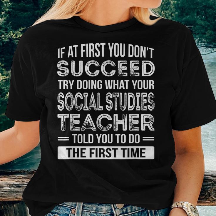 Social Studies Teacher Appreciation For Teacher Women T-shirt Crewneck ...
