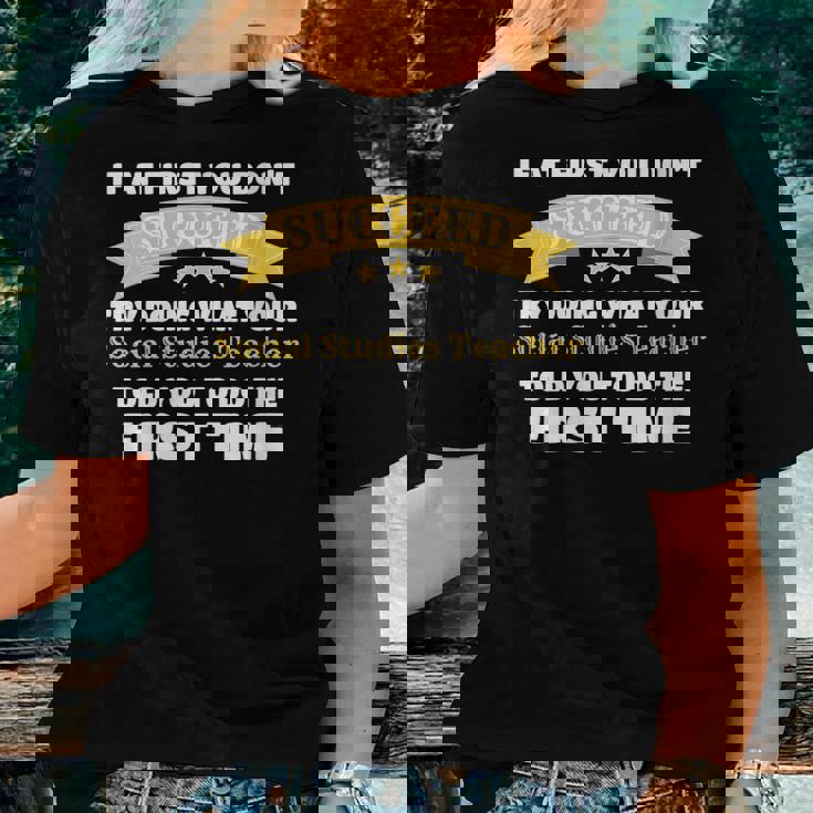 Social Studies Teacher If At First You Dont Succeed For Teacher Women T ...