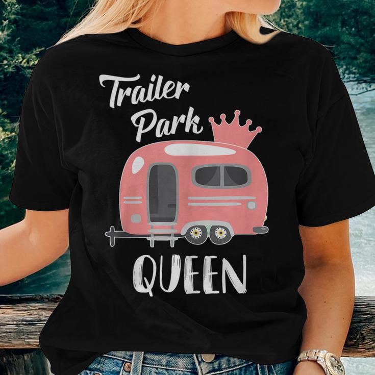Trailer Park Queen Girl Rv Camping Women T-shirt | Mazezy