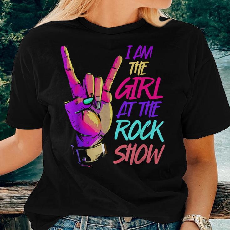 Vintage I Am The Girl At The Rock Show Retro Rock Music Women T-shirt ...