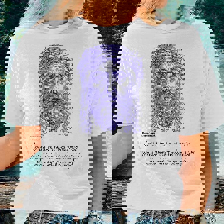 Jesus Christ Christian Inspirational Bible Verse God Women T-shirt | Mazezy