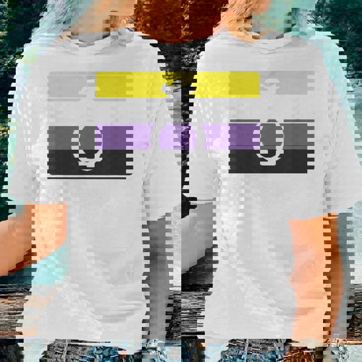 Non-Binary Symbol Pride Flag Men Women Women T-shirt | Mazezy