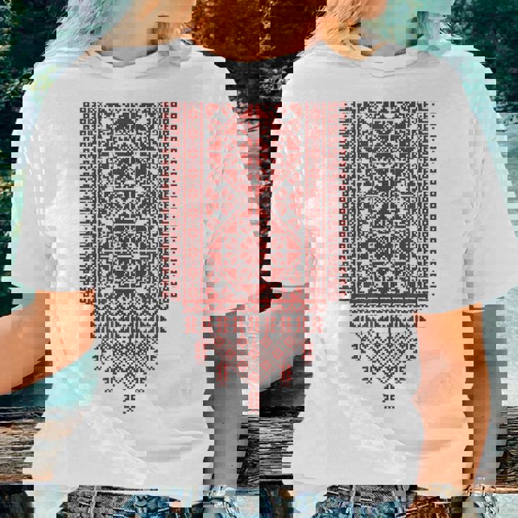 Palestine Arabic Girls Islamic Folklore Thobe Women T-shirt | Mazezy AU