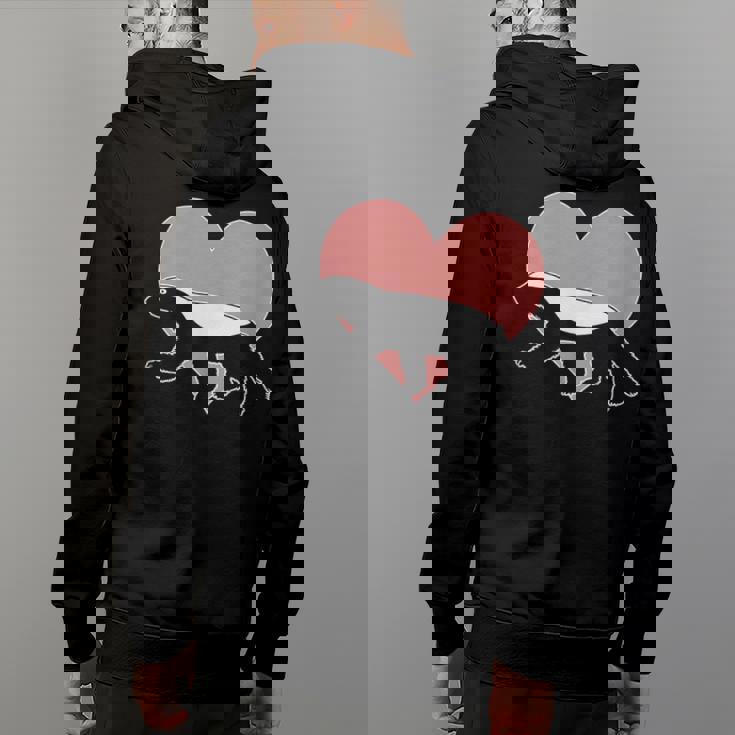 Honey Badger Heart Honey Badger Lover Honey Badgers Back Print Hoodie ...