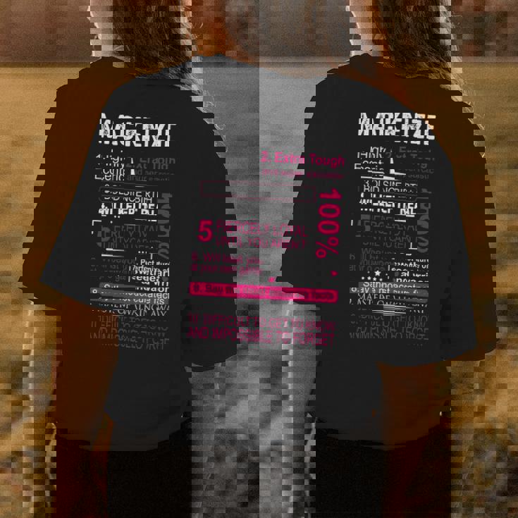 Mackenzie Name Gift Mackenzie V3 Womens Back Print T-shirt - Seseable