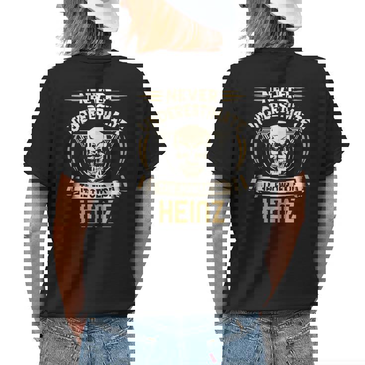 Heinz Name Gift Never Underestimate The Power Of Heinz V2 Womens Back ...