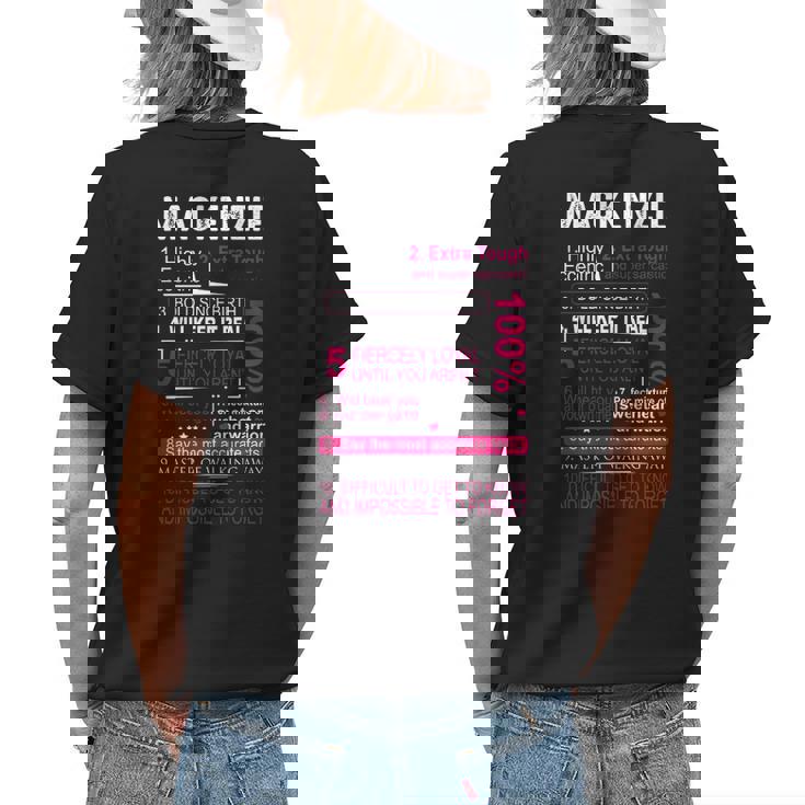 Mackenzie Name Gift Mackenzie V3 Womens Back Print T-shirt - Seseable