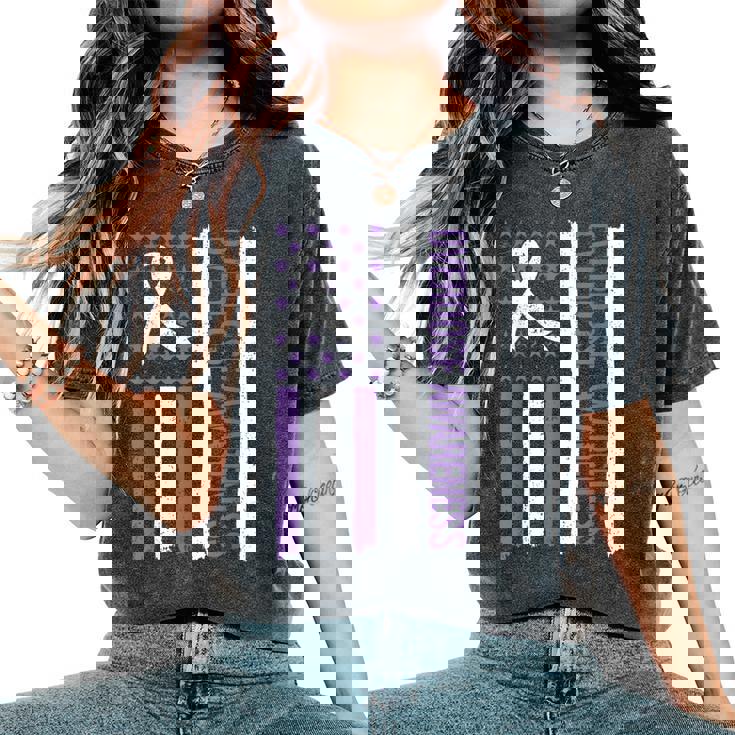 Overdose Awareness Month Flag Purple For And Women's Oversized Comfort ...