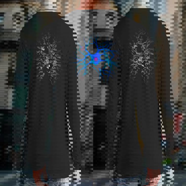 Brain Neuron Fancy Blue Nerve Neurology Neuroscience Back Print Long ...