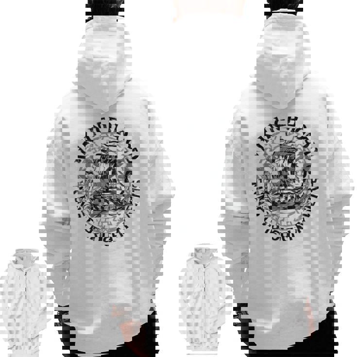 Viking Blood Runs Through My Veins Germanic Sailing Ship Zip Up Hoodie ...