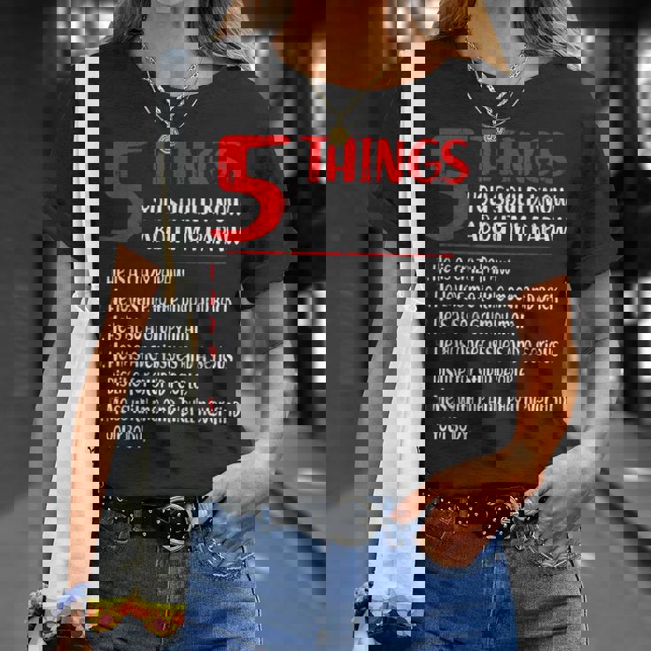 5 Things You Should Know About My Papaw Fathers Day Unisex T-Shirt | Mazezy