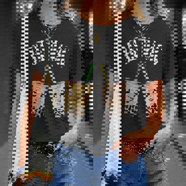 Bes Teas Cute Kawaii Boba Tea Bubble Tea Drinks Unisex T-Shirt | Mazezy