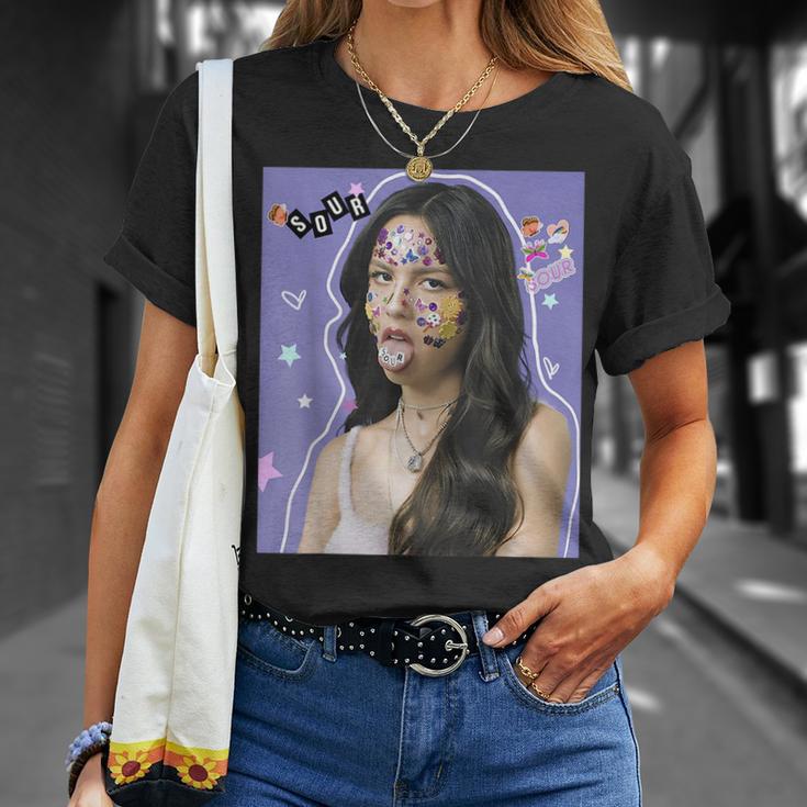Design By Olivia And Rodrigo Sour Merch Costume Unisex T-Shirt | Mazezy