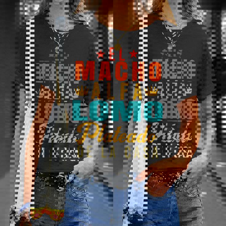 El Macho Lomo Plateado De La Casa Papa Dia Del Padre Unisex T-Shirt ...