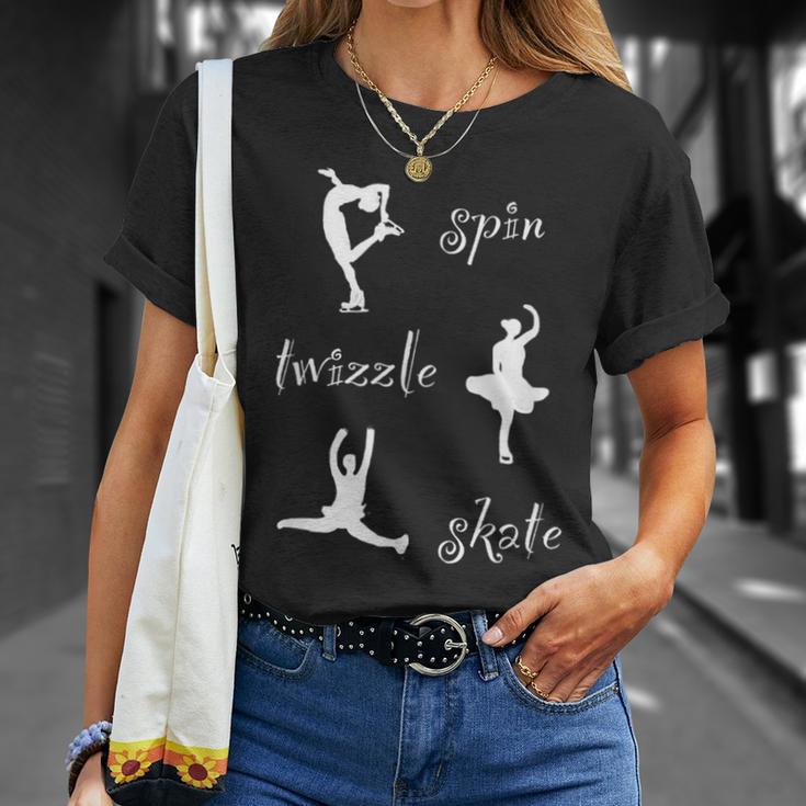 Ice Skating Spin Twizzle Skate For Figure Skaters T-Shirt | Mazezy