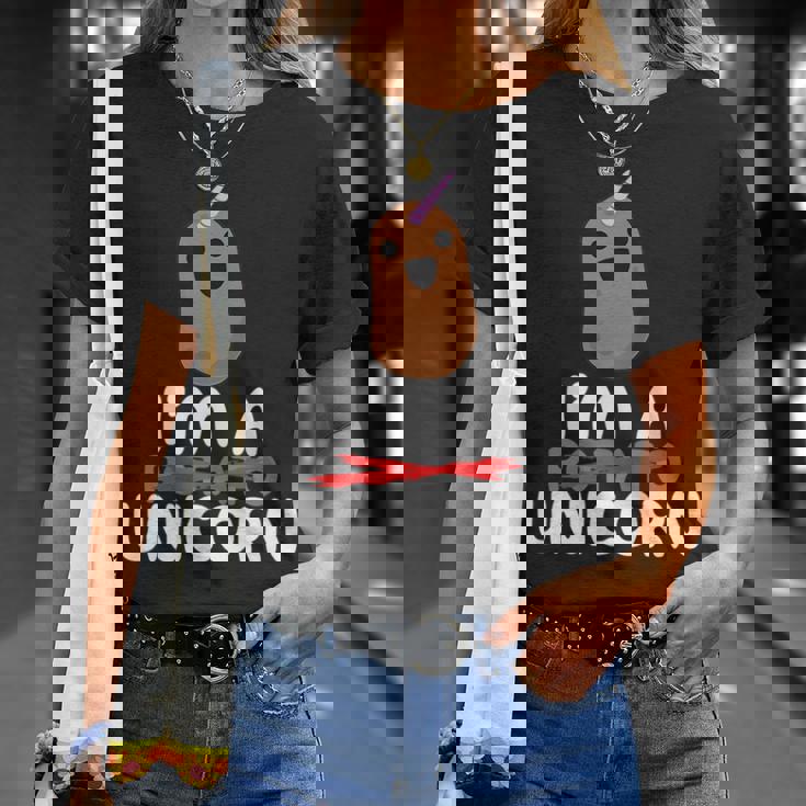 Im A Potato Unicorn Funny Potato Potatoes Gag Potato Funny Gifts Unisex T-Shirt | Mazezy